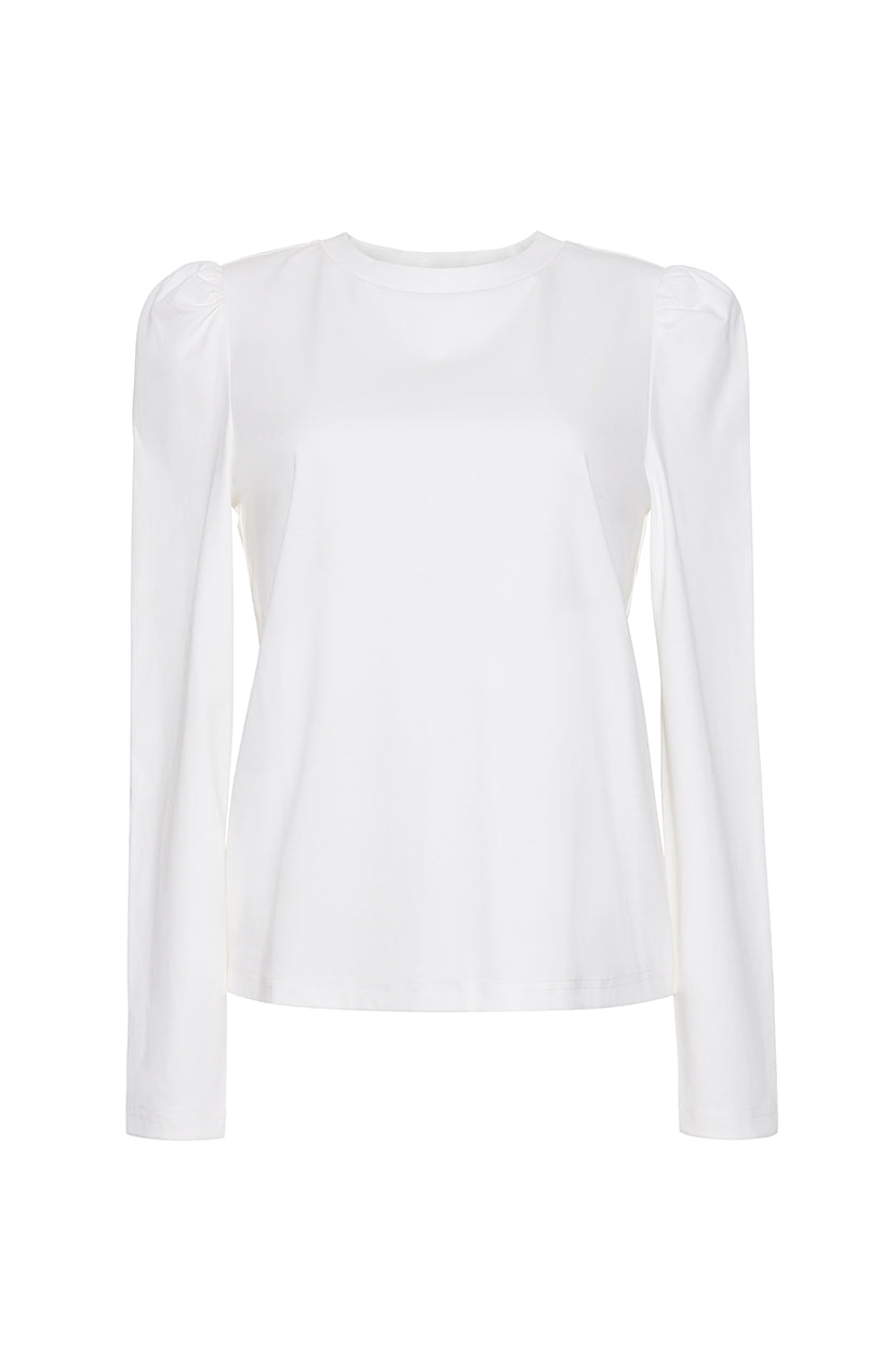 The Maren Puff Sleeve Shirt in Cream | Burgess Collection – The Burgess ...